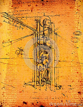 Leonardo's Engineering Royalty Free Stock Images - Image: 33009609