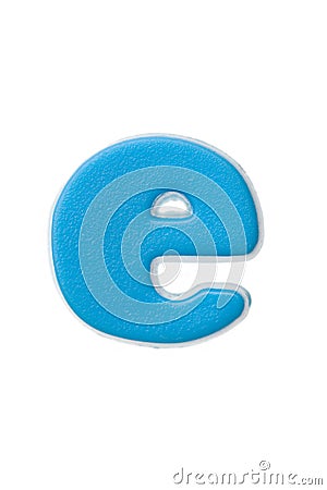 Letra Azul E Foto de archivo - Imagen: 6246950