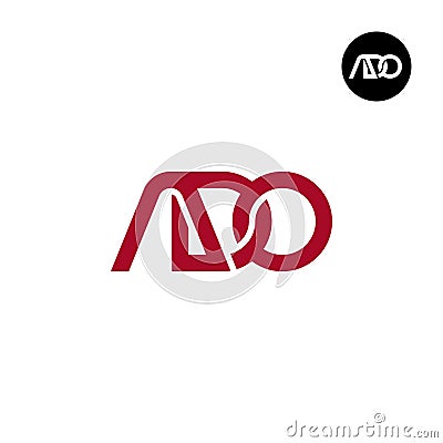 Letter ADO Monogram Logo Design Vector Illustration | CartoonDealer.com ...
