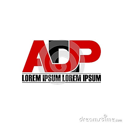 Letter ADP Simple Monogram Logo Icon Design. Vector Illustration ...