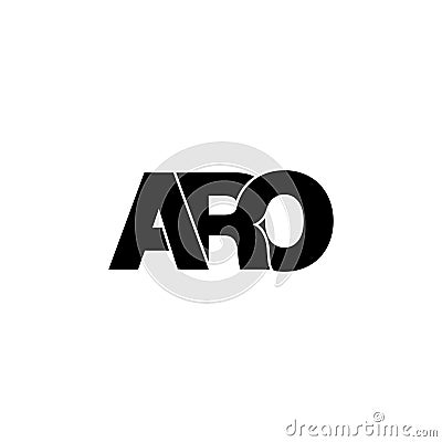 Letter ARO Simple Monogram Logo Icon Design. Cartoon Vector ...