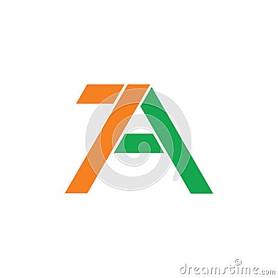 Letter 7a Arrow Geometric Logo Vector | CartoonDealer.com #167056914