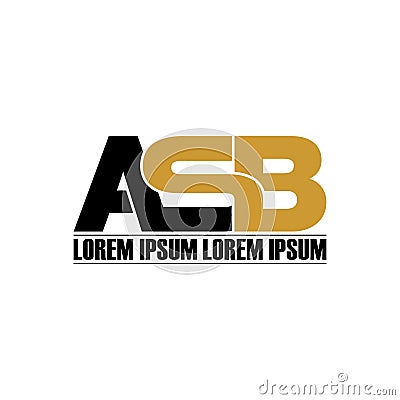 Letter ASB Simple Monogram Logo Icon Design. Vector Illustration ...