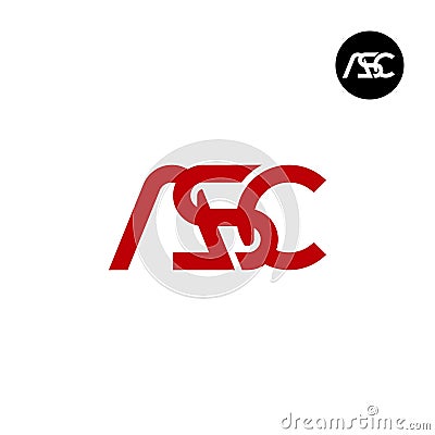 Letter ASC Monogram Logo Design Vector Illustration | CartoonDealer.com ...