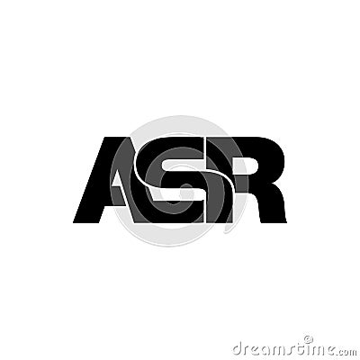 Letter ASR Simple Monogram Logo Icon Design. Cartoon Vector ...
