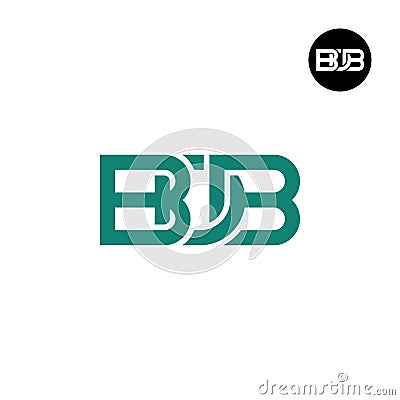 Letter BDB Monogram Logo Design Cartoon Vector | CartoonDealer.com ...