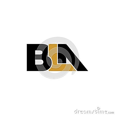 Letter BLA Simple Monogram Logo Icon Design. Cartoon Vector ...