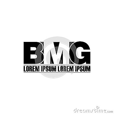 Letter BMG Simple Monogram Logo Icon Design. Vector Illustration ...