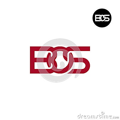Letter BOS Monogram Logo Design Cartoon Vector | CartoonDealer.com ...