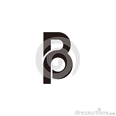 Letter Bp Loop Circles Geometric Simple Logo Vector | CartoonDealer.com ...