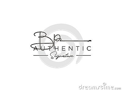 Letter BP Signature Logo Template Vector | CartoonDealer.com #296115840