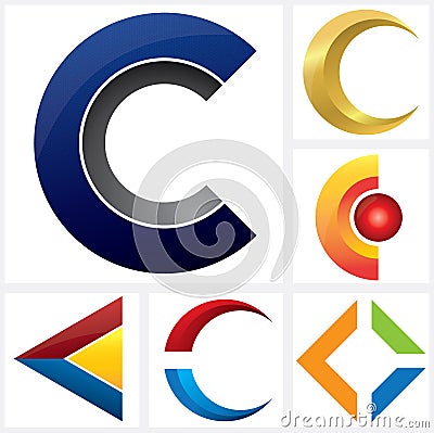 Letter C Alphabetical Logo Template Stock Vector - Image: 51642028