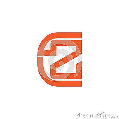 Letter C2 Cz Symbol Geometric Logo Vector | CartoonDealer.com #193070127