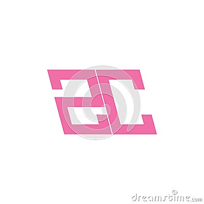 Letter 2c Geometric Line Simple Logo Vector | CartoonDealer.com #147782958