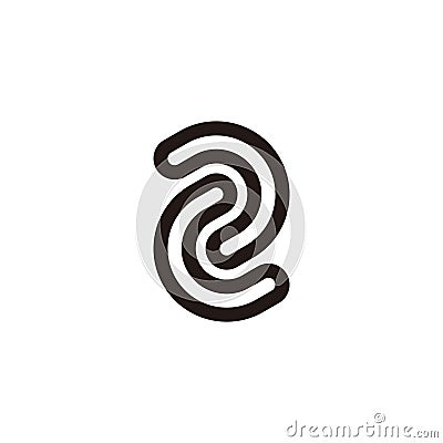 Letter C2 Outline Geometric Logo Vector | CartoonDealer.com #270107037