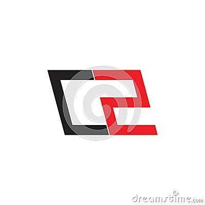 Letter C2 Simple Geometric Line Logo Vector | CartoonDealer.com #145554761