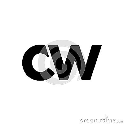 Letter C And W, CW Logo Design Template. Minimal Monogram Initial Based ...