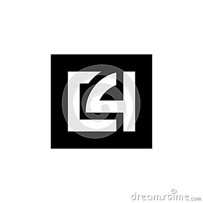 Letter C4 Logo Icon Design Template Elements, Square Logo Vector ...
