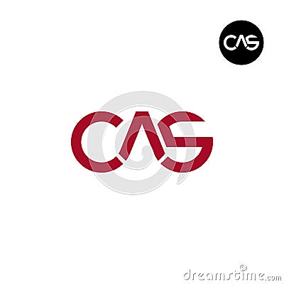 Letter CAS Monogram Logo Design Cartoon Vector | CartoonDealer.com ...