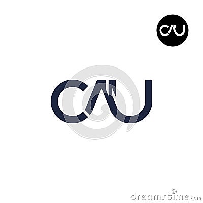 Letter CAU Monogram Logo Design Vector Illustration | CartoonDealer.com ...