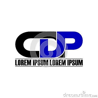 Letter CDP Simple Monogram Logo Icon Design. Cartoon Vector ...