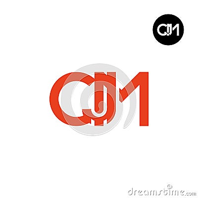 Letter CJM Monogram Logo Design Cartoon Vector | CartoonDealer.com ...