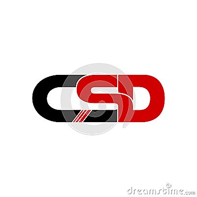 Letter CSD Simple Monogram Logo Icon Design. Vector Illustration ...