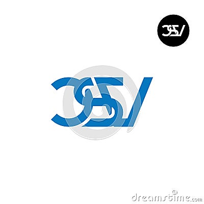 Letter CSV Monogram Logo Design Vector Illustration | CartoonDealer.com ...
