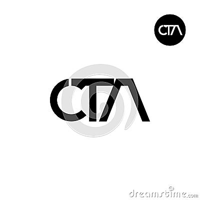 Letter CTA Monogram Logo Design Cartoon Vector | CartoonDealer.com ...