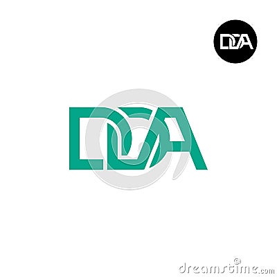 Letter DDA Monogram Logo Design Vector Illustration | CartoonDealer.com ...