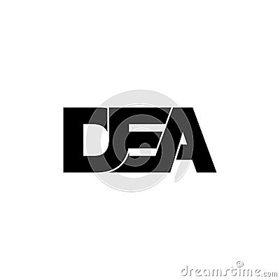 Letter DEA Simple Monogram Logo Icon Design. Cartoon Vector ...