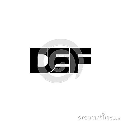 Letter DEF Simple Monogram Logo Icon Design. Vector Illustration ...