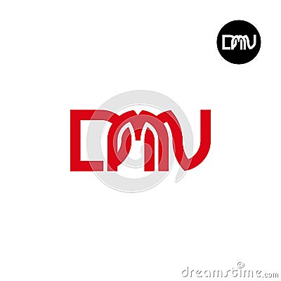 Letter DMN Monogram Logo Design Vector Illustration | CartoonDealer.com ...