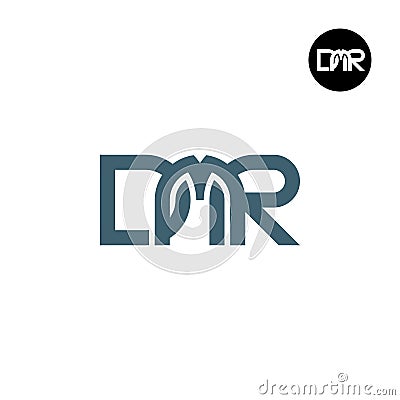 Letter DMR Monogram Logo Design Cartoon Vector | CartoonDealer.com ...