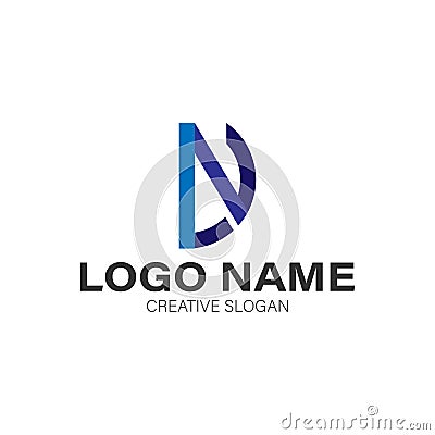 Letter Dn Logo Graphic Design Cartoon Vector | CartoonDealer.com #306593511