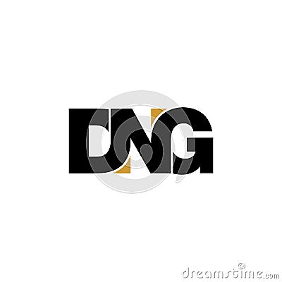 Letter DNG Simple Monogram Logo Icon Design. Vector Illustration ...