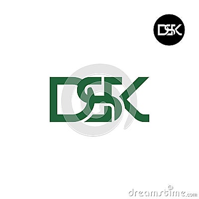 Letter DSK Monogram Logo Design Vector Illustration | CartoonDealer.com ...