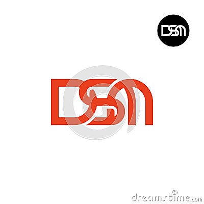 Letter DSM Monogram Logo Design Cartoon Vector | CartoonDealer.com ...
