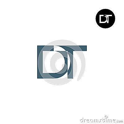 Letter DT Monogram Logo Design Cartoon Vector | CartoonDealer.com ...