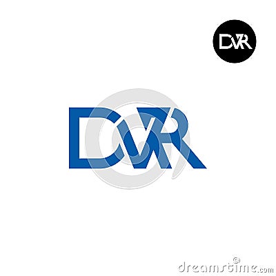 Letter DVR Monogram Logo Design Cartoon Vector | CartoonDealer.com ...