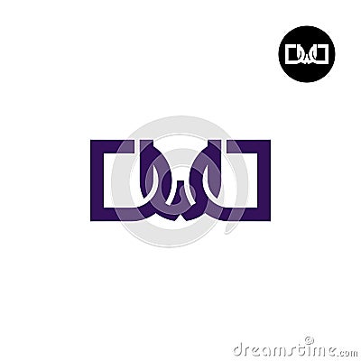 Letter DWD Monogram Logo Design Cartoon Vector | CartoonDealer.com ...
