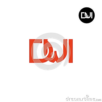 Letter DWI Monogram Logo Design Cartoon Vector | CartoonDealer.com ...