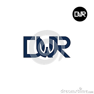 Letter DWR Monogram Logo Design Vector Illustration | CartoonDealer.com ...