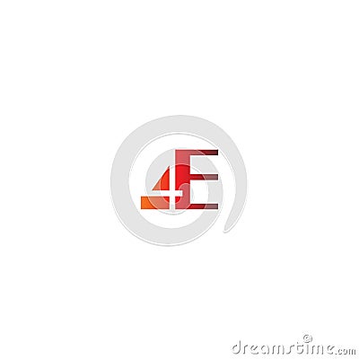 Letter 4E Logo Combination Vector Illustration | CartoonDealer.com ...