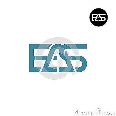 Letter EAS Monogram Logo Design Cartoon Vector | CartoonDealer.com ...