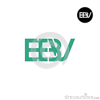 Letter EBV Monogram Logo Design Cartoon Vector | CartoonDealer.com ...