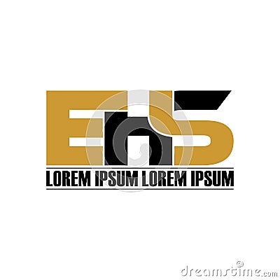 Letter EHS Simple Monogram Logo Icon Design. Vector Illustration ...