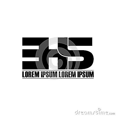 Letter EHS Simple Monogram Logo Icon Design. Vector Illustration ...
