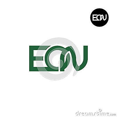 Letter EON Monogram Logo Design Cartoon Vector | CartoonDealer.com ...