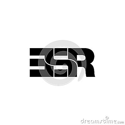 Letter ESR Simple Monogram Logo Icon Design. Cartoon Vector ...